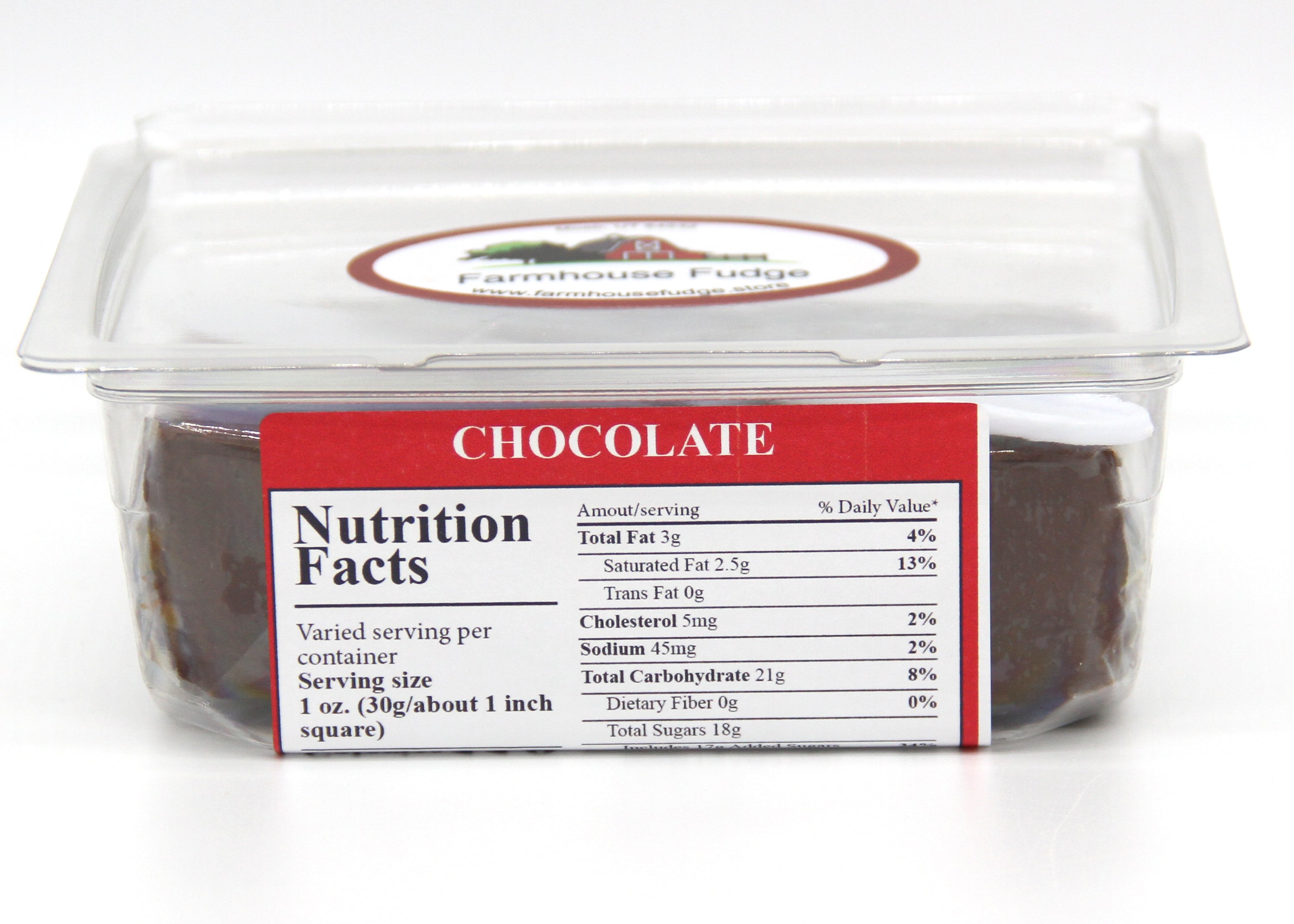 Chocolate Fudge 1 Piece Container – Farmhouse Fudge
